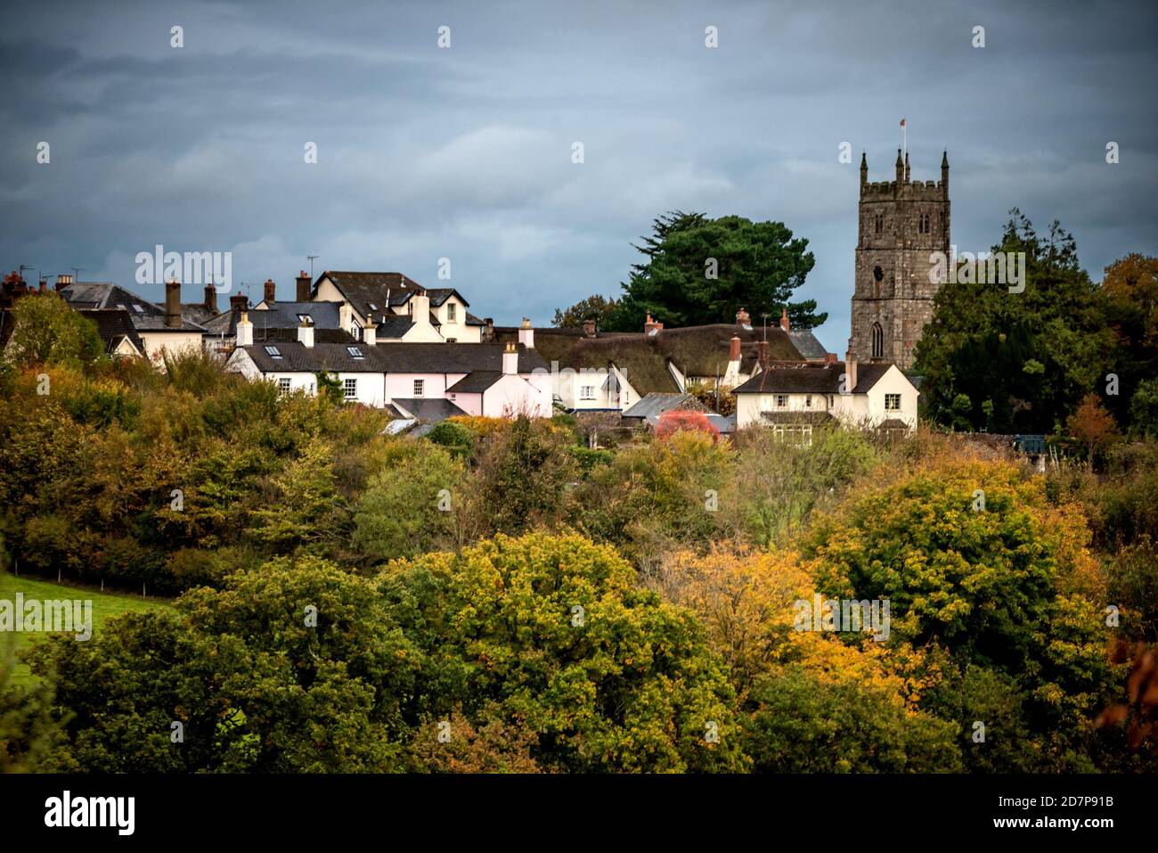Drewsteignton in Devon Stock Photo - Alamy