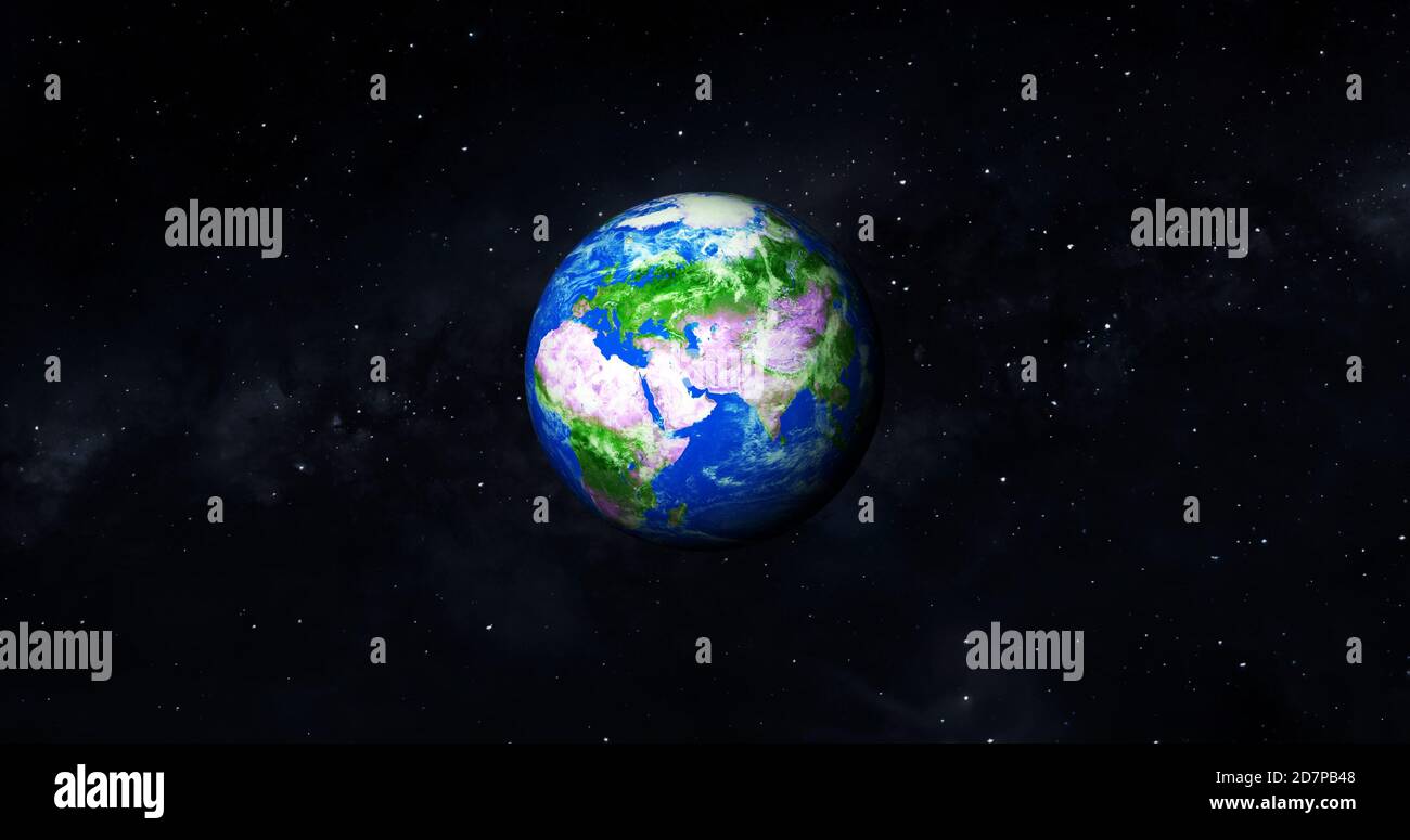 3d rendered photo realistic earth planet. Beautiful green earth planet ...