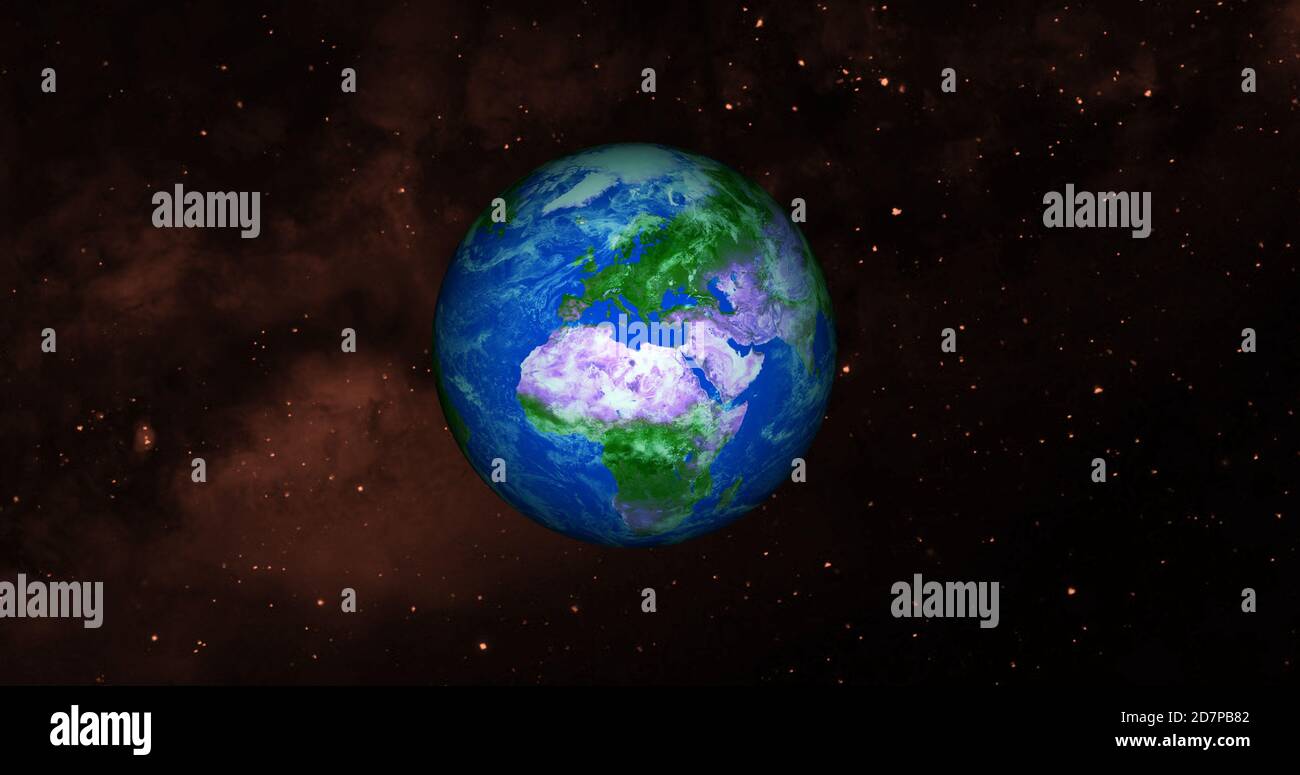 3d rendered photo realistic earth planet. Beautiful green earth planet ...