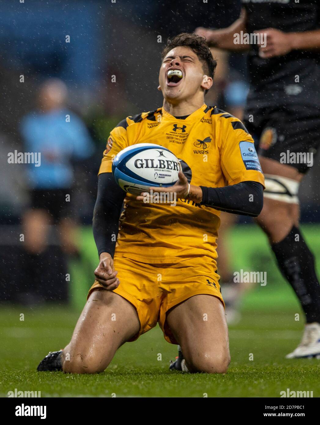 Gallagher premiership jacob umaga of wasps rugby hi-res stock ...