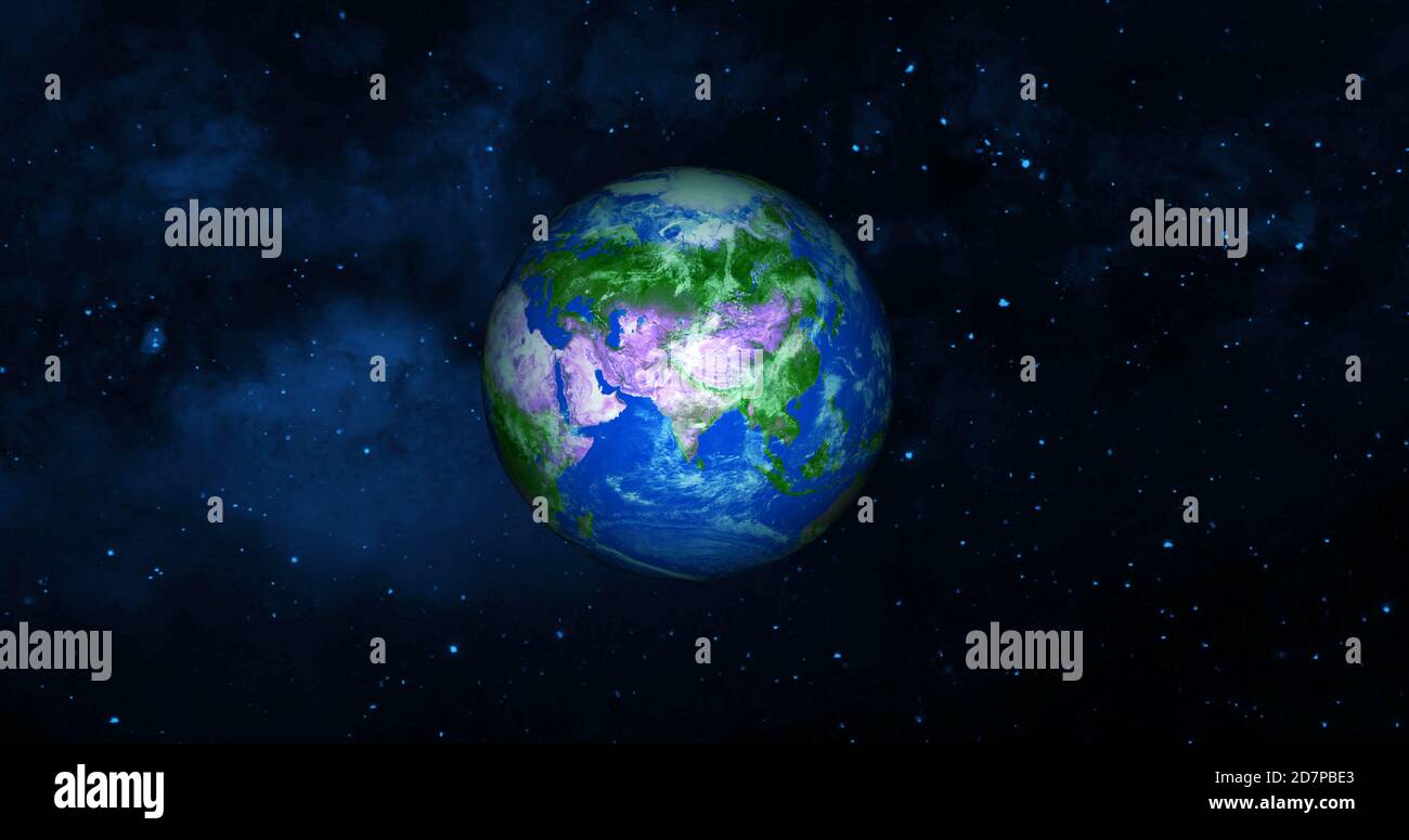 3d rendered photo realistic earth planet. Beautiful green earth planet ...