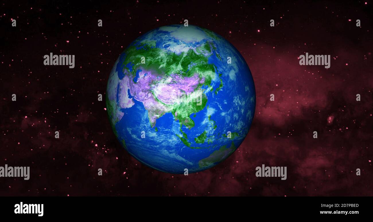 3d rendered photo realistic earth planet. Beautiful green earth planet ...