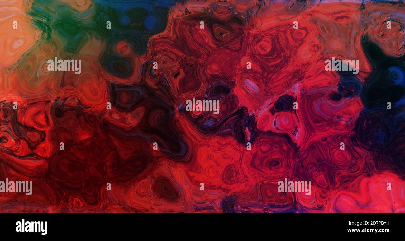 Fluid abstract liquid red and black background. Abstract colored liquid ...