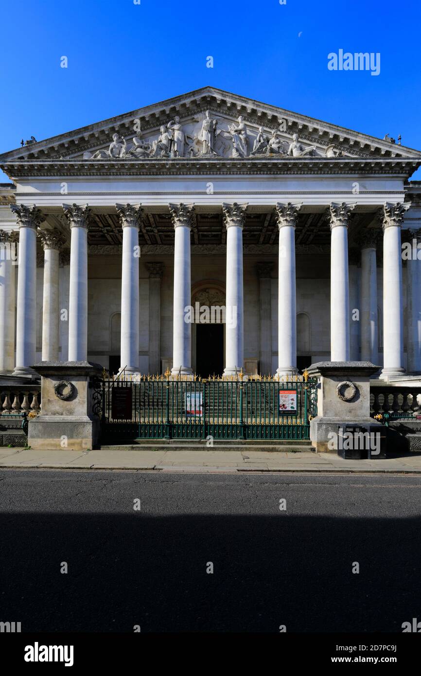 Exterior of the Fitzwilliam Museum, Trumpington Street, Cambridge City, Cambridgeshire, England ...