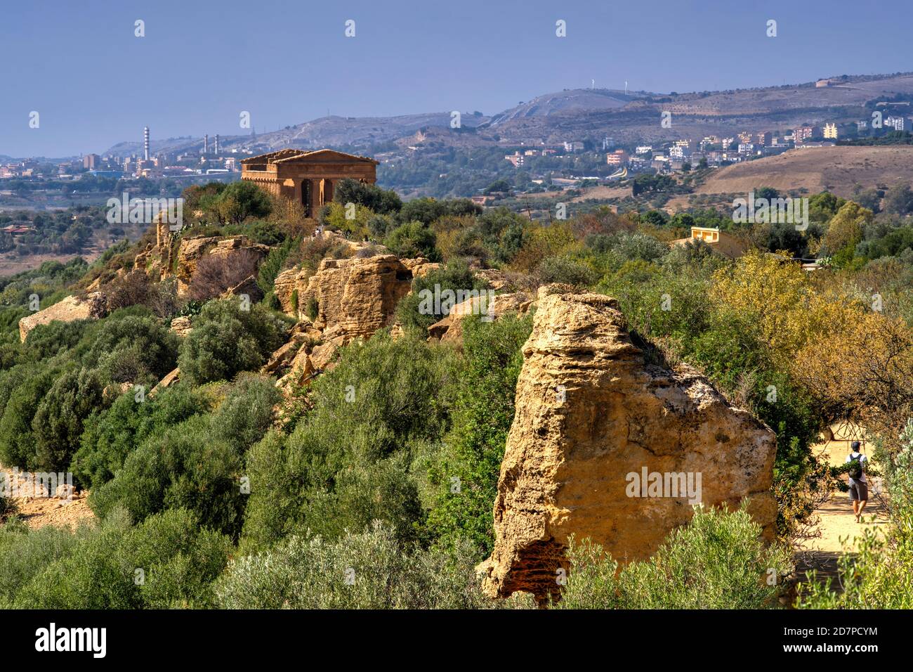 South Walls at Valley of the Temples, Agrigento, Sicily, Italy Stock ...