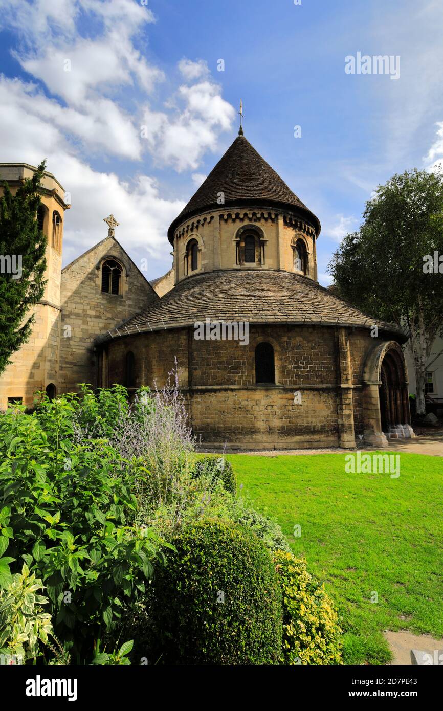 The Round church, Cambridge City, Cambridgeshire, England, UK Stock ...