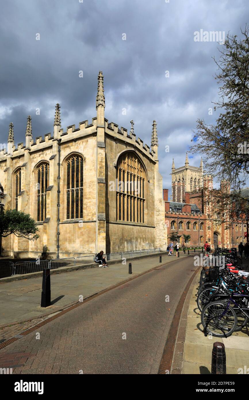 Summer view of Trinity College, Cambridge City, Cambridgeshire, England ...
