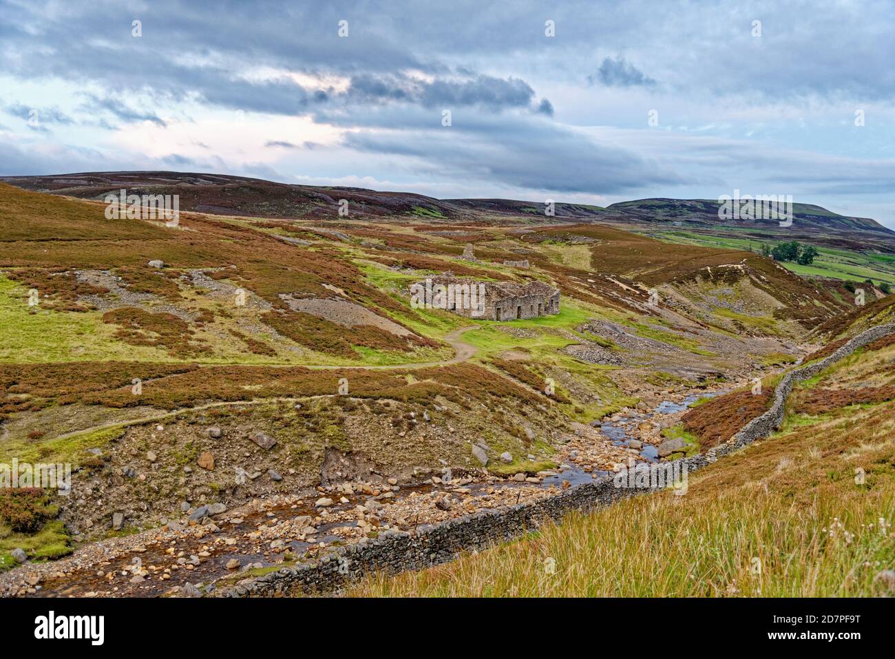 The Remains of the Smelting Mill Old Gang Beck above Low Row Yorkshire ...