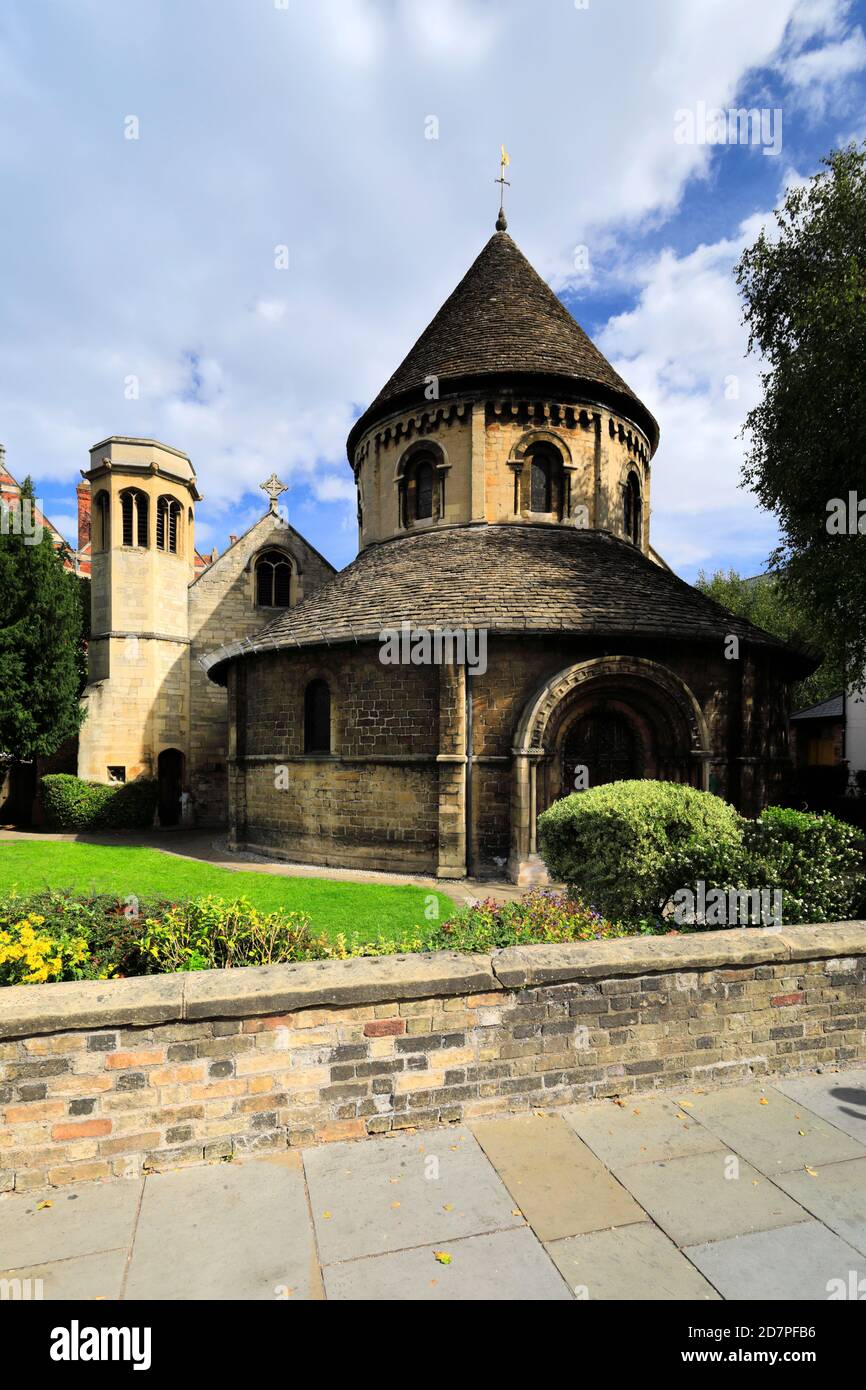 The Round church, Cambridge City, Cambridgeshire, England, UK Stock ...