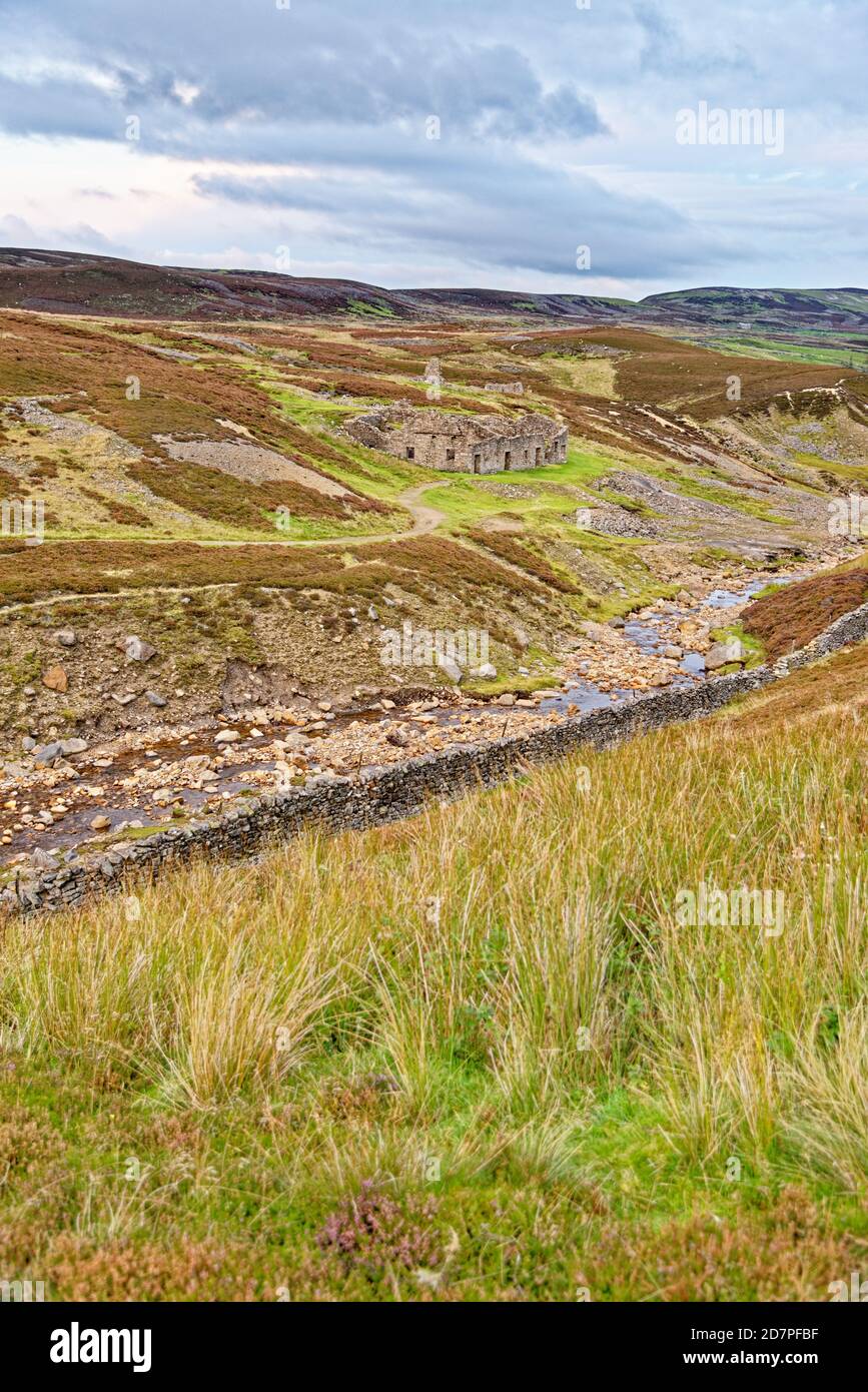 The Remains of the Smelting Mill Old Gang Beck above Low Row Yorkshire ...