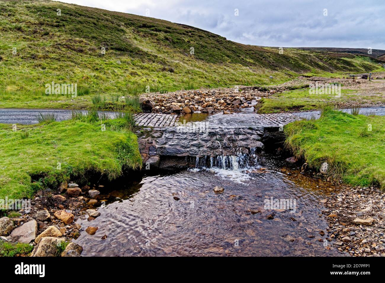 The ford over Bleaberry Gill near Langthwaite in the Northern Yorkshire ...