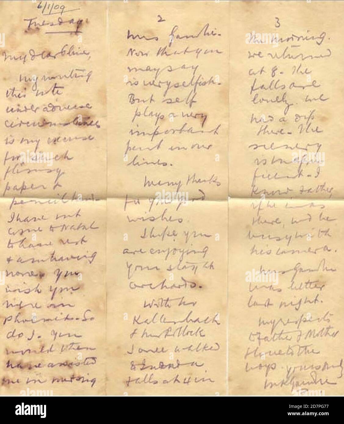 South Africa History: A letter in indelible pencil written by Mohandas ...