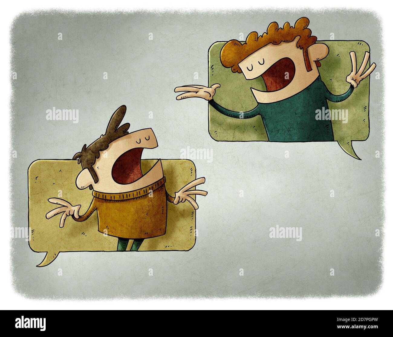 Cartoon Of Two Men Talking High Resolution Stock Photography and Images ...
