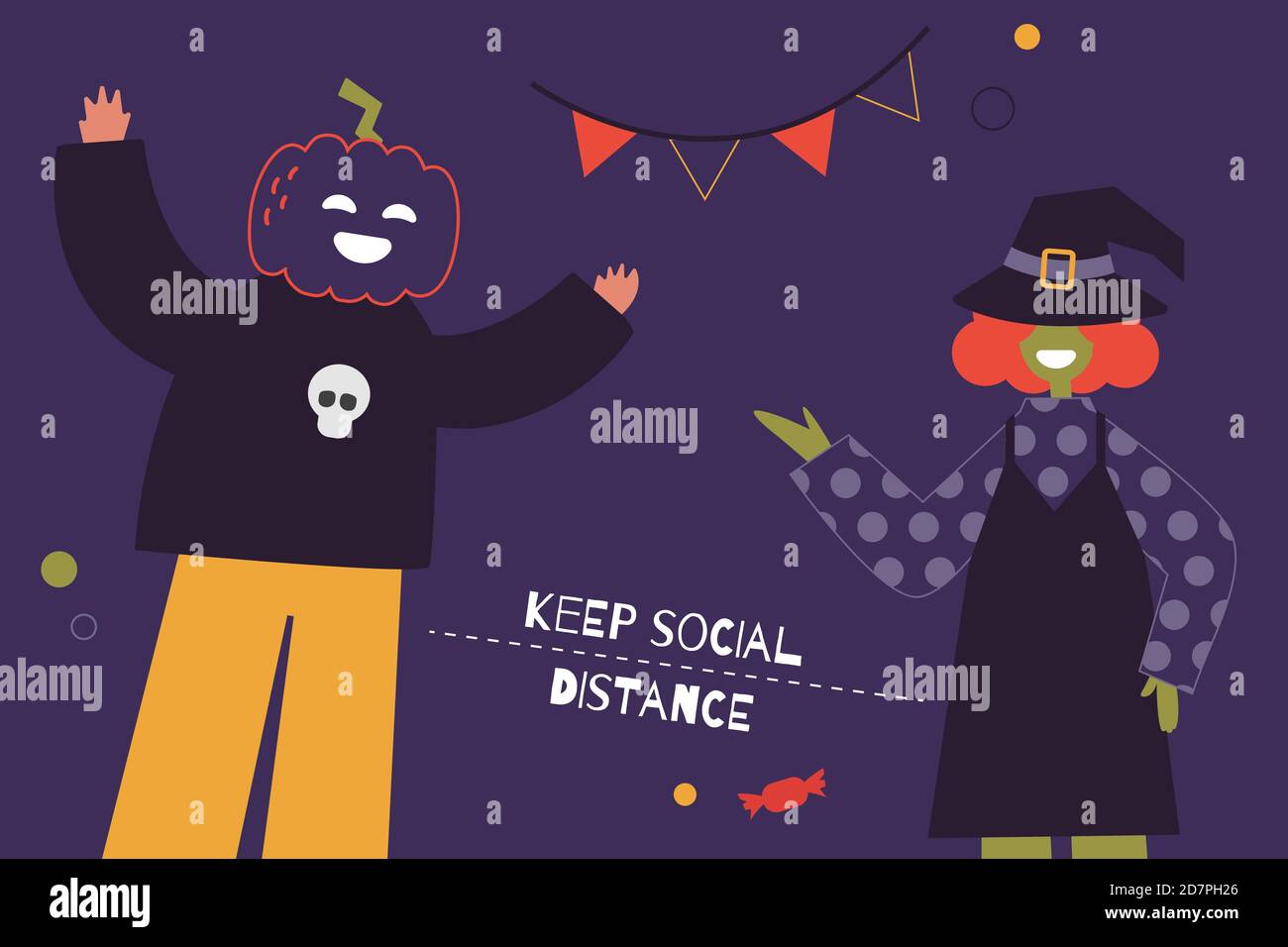 Halloween quarantine vector Stock Vector Image & Art - Alamy