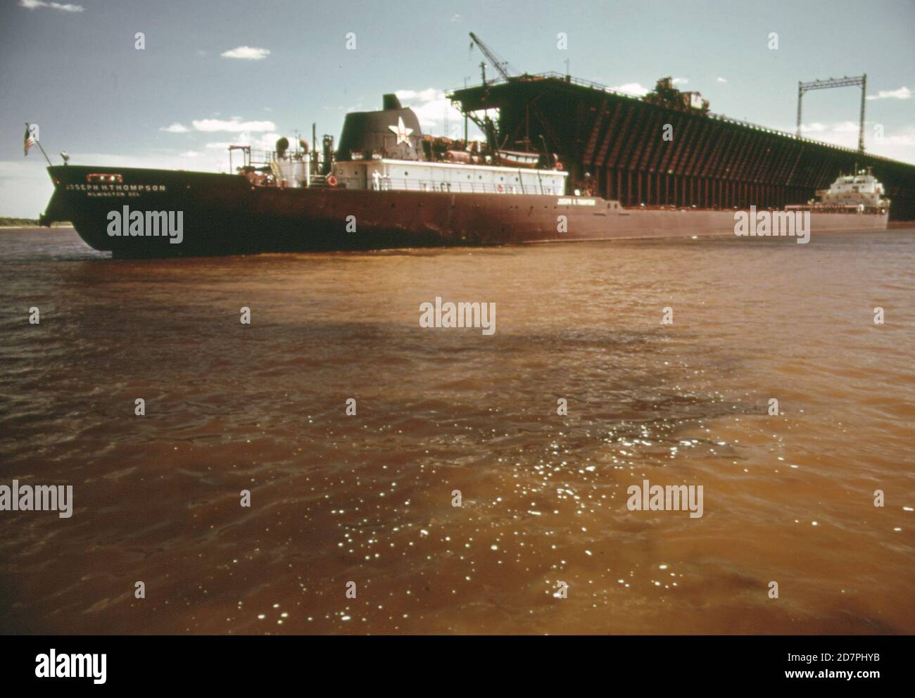 Red clay from the banks of the Nemadji River and iron ore spillage at ...