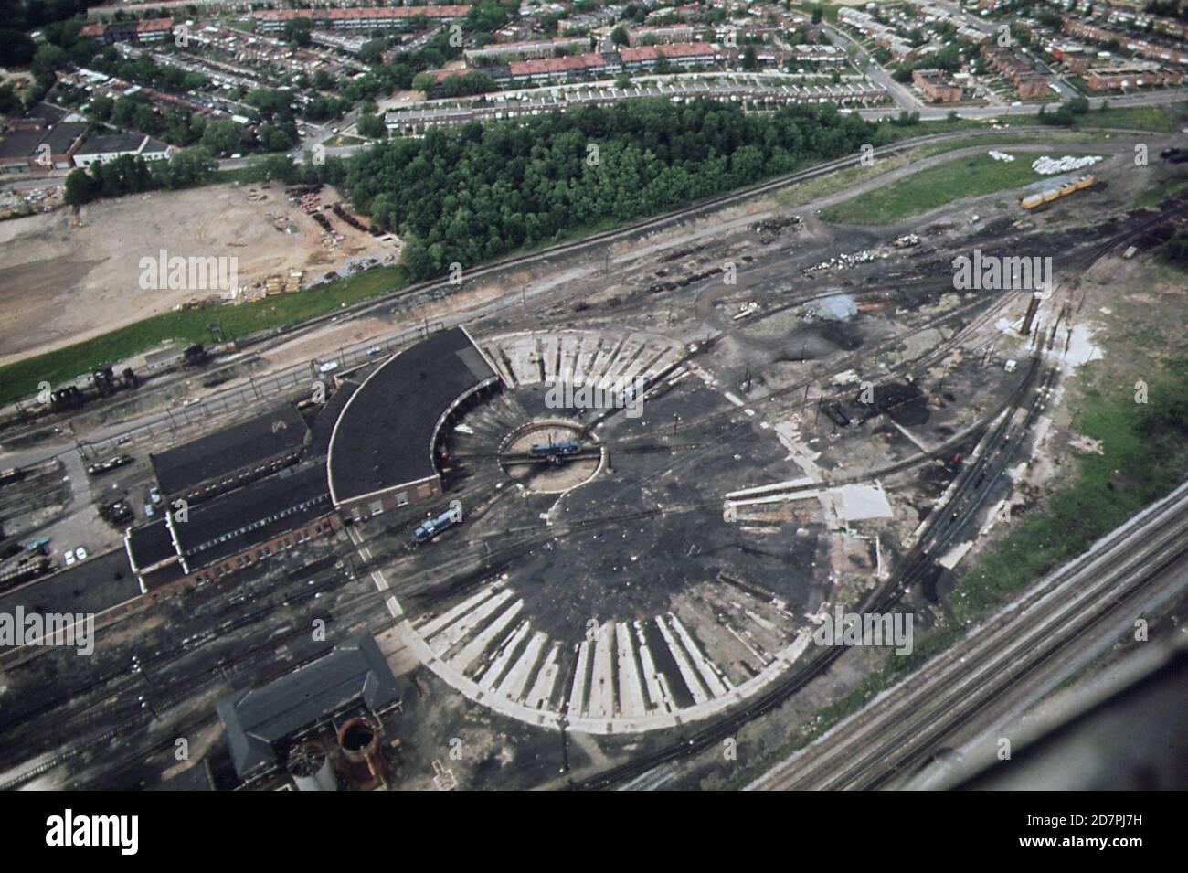 Only one-fourth of railroad roundhouse remains (Washington D.C.) ca ...