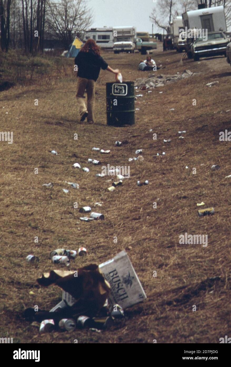 Annual smelt run at Singing Bridge; Tawas City. In mid-april thousands ...