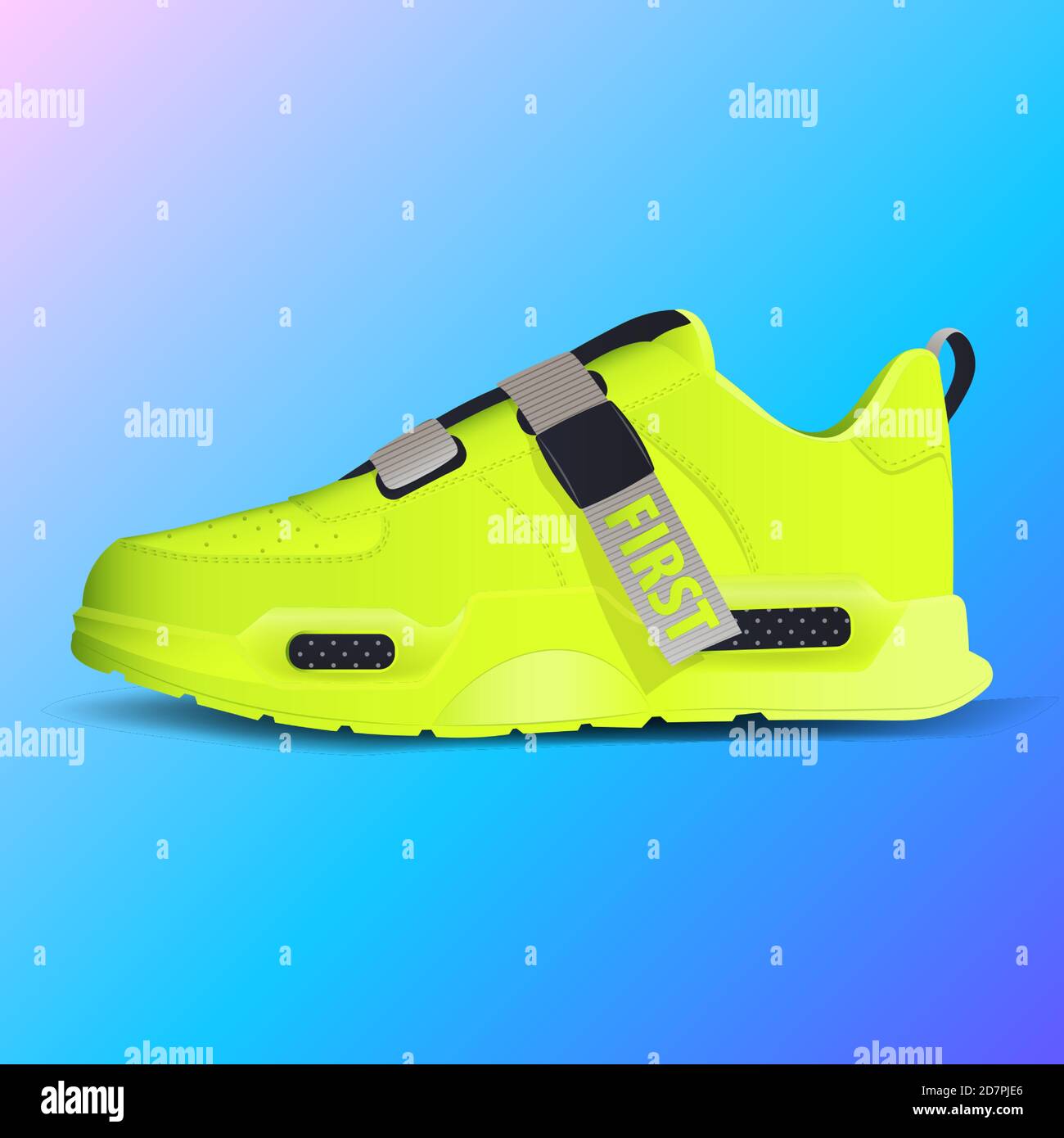 Running shoe bright background Stock Vector Images - Alamy
