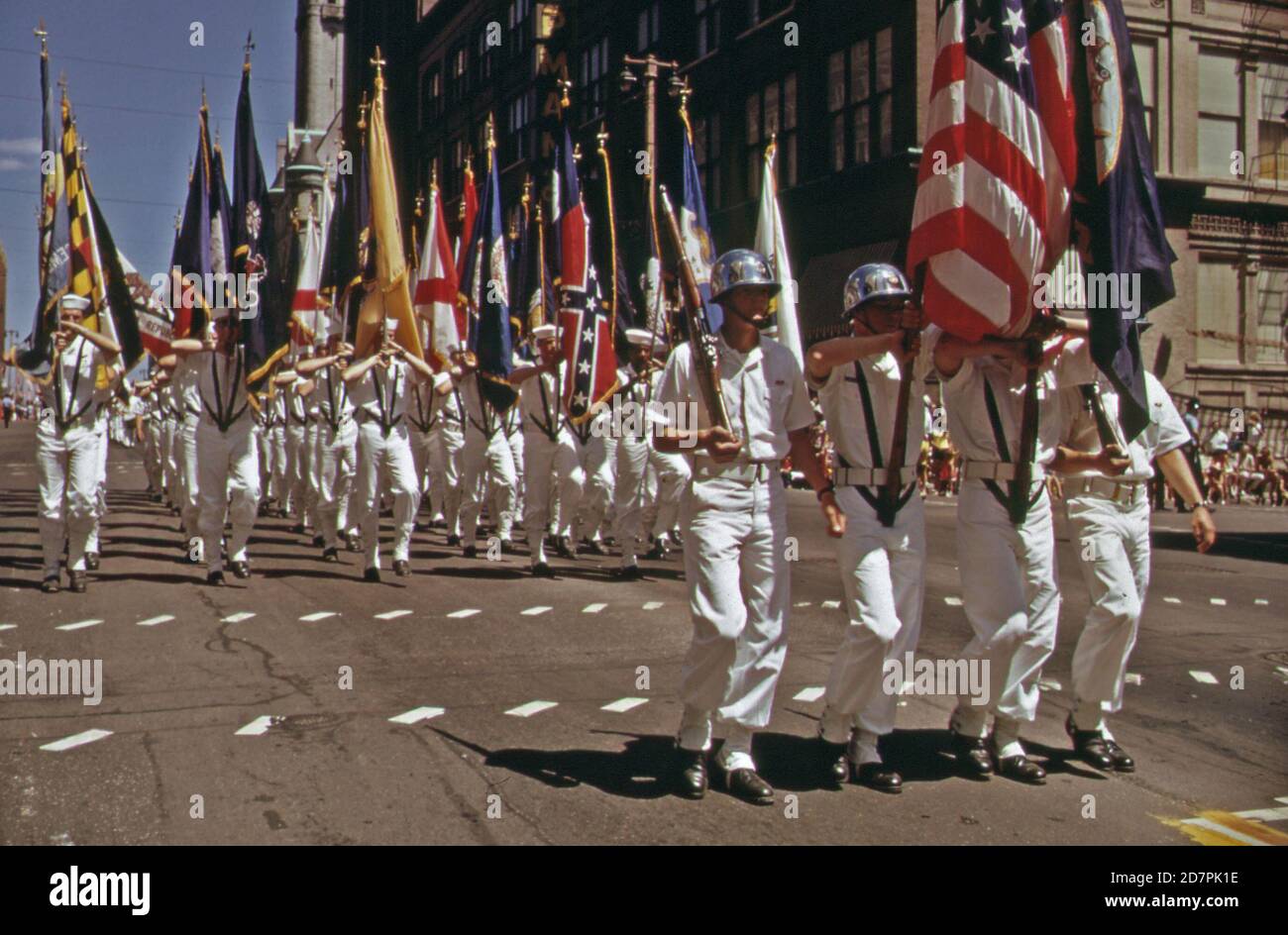 "U.S. Navy marching unit from Great Lakes; Illinois; is a regular ...