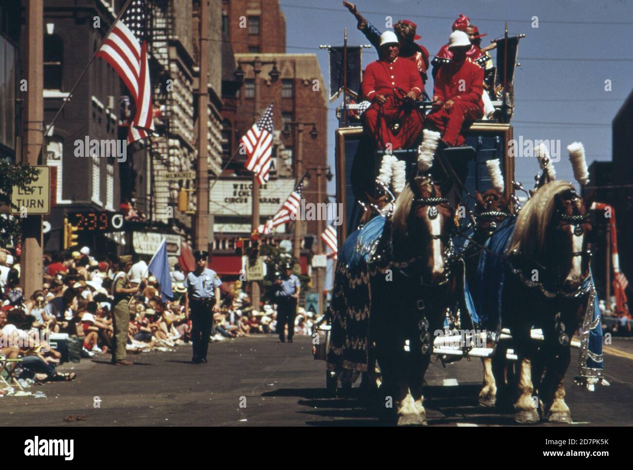 "Crowds estimated at over 750;000 line the parade route as circus ...