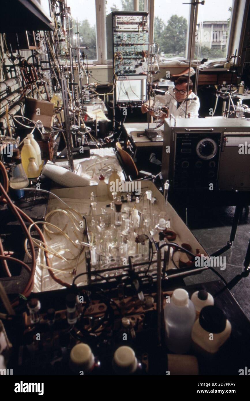 Dr. Bozena Cosovic studies the absorption of enzymes on mercury at the ...