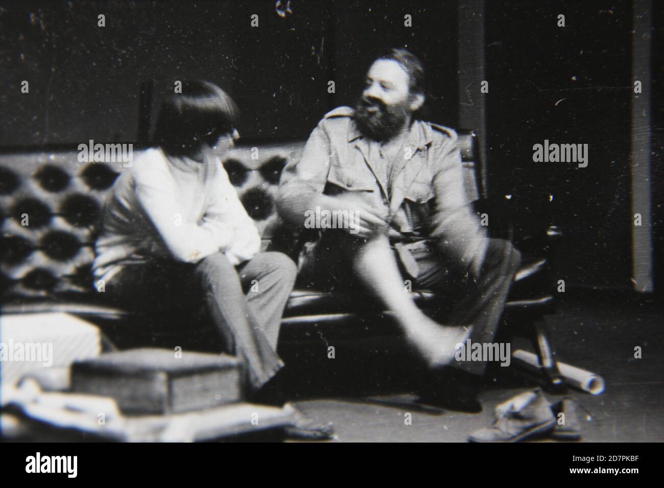 Fine 1970s vintage black and white photography of actors acting out a ...