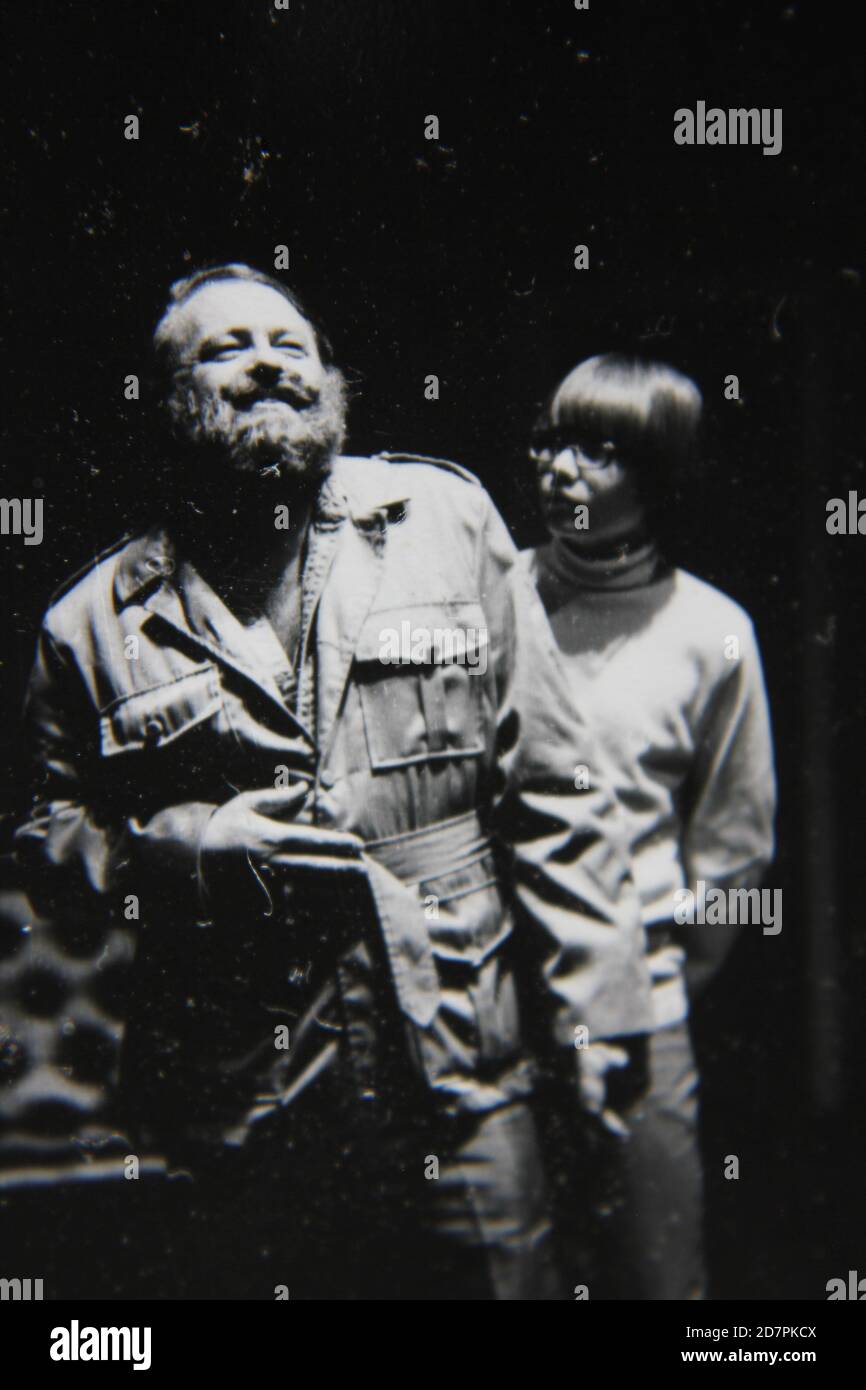 Fine 1970s vintage black and white photography of actors acting out a ...