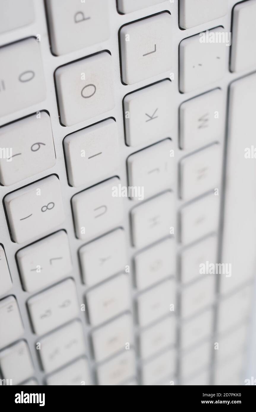 Vertical shot of a modern and clean keyboard Stock Photo - Alamy