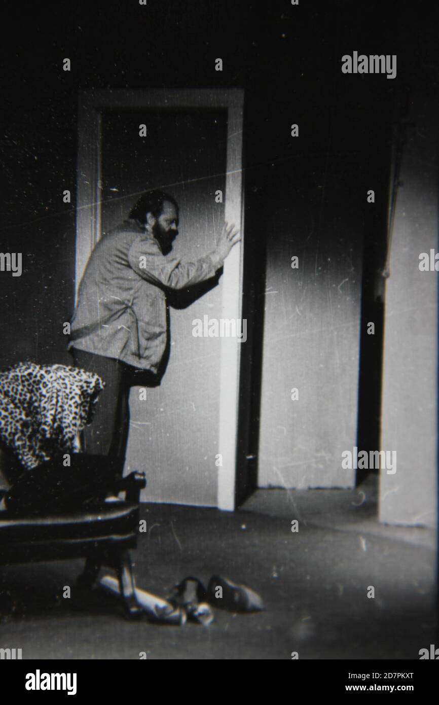 Fine 1970s vintage black and white photography of actors acting out a ...