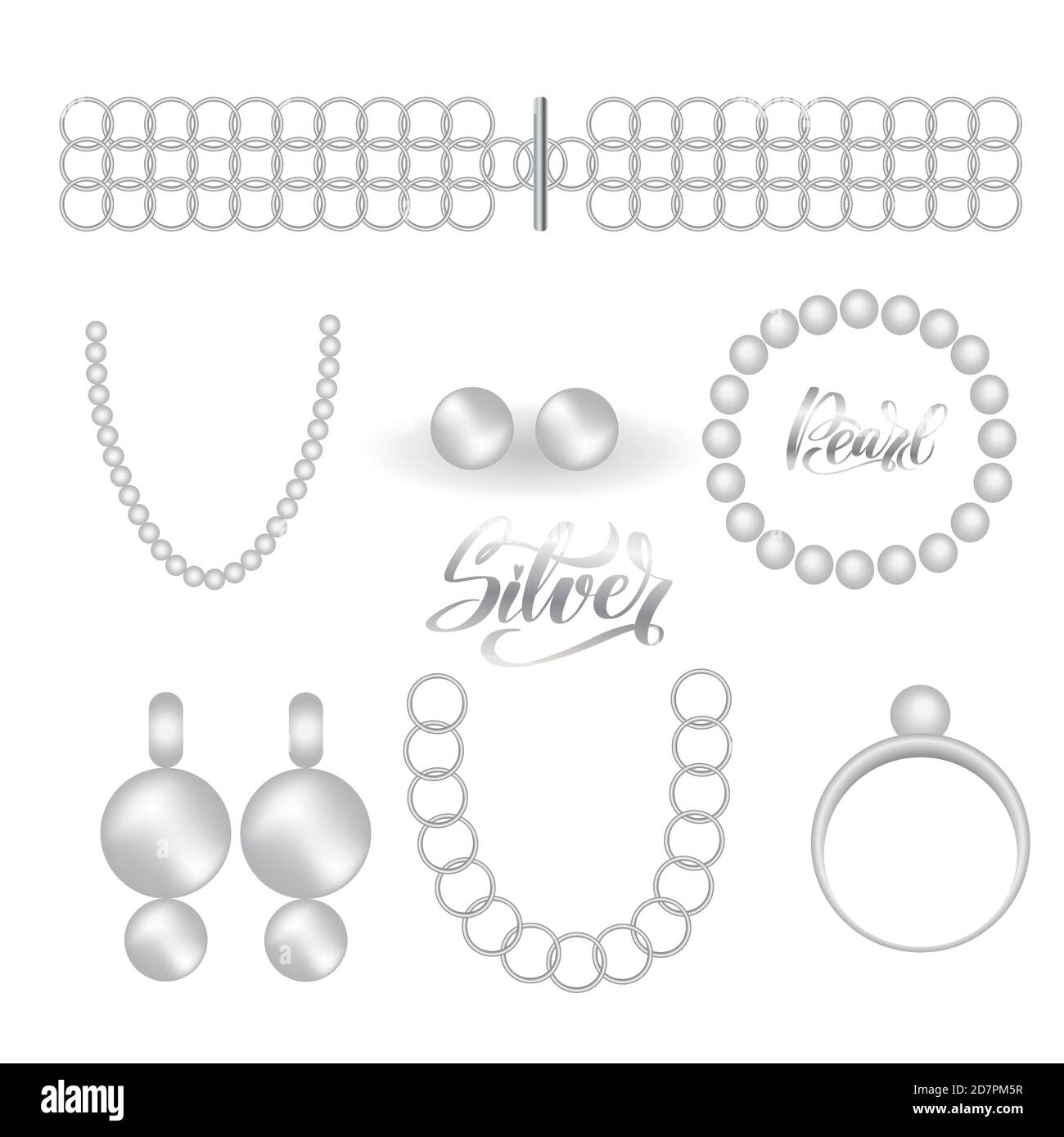 Vintage pearl bracelet Stock Vector Images - Alamy