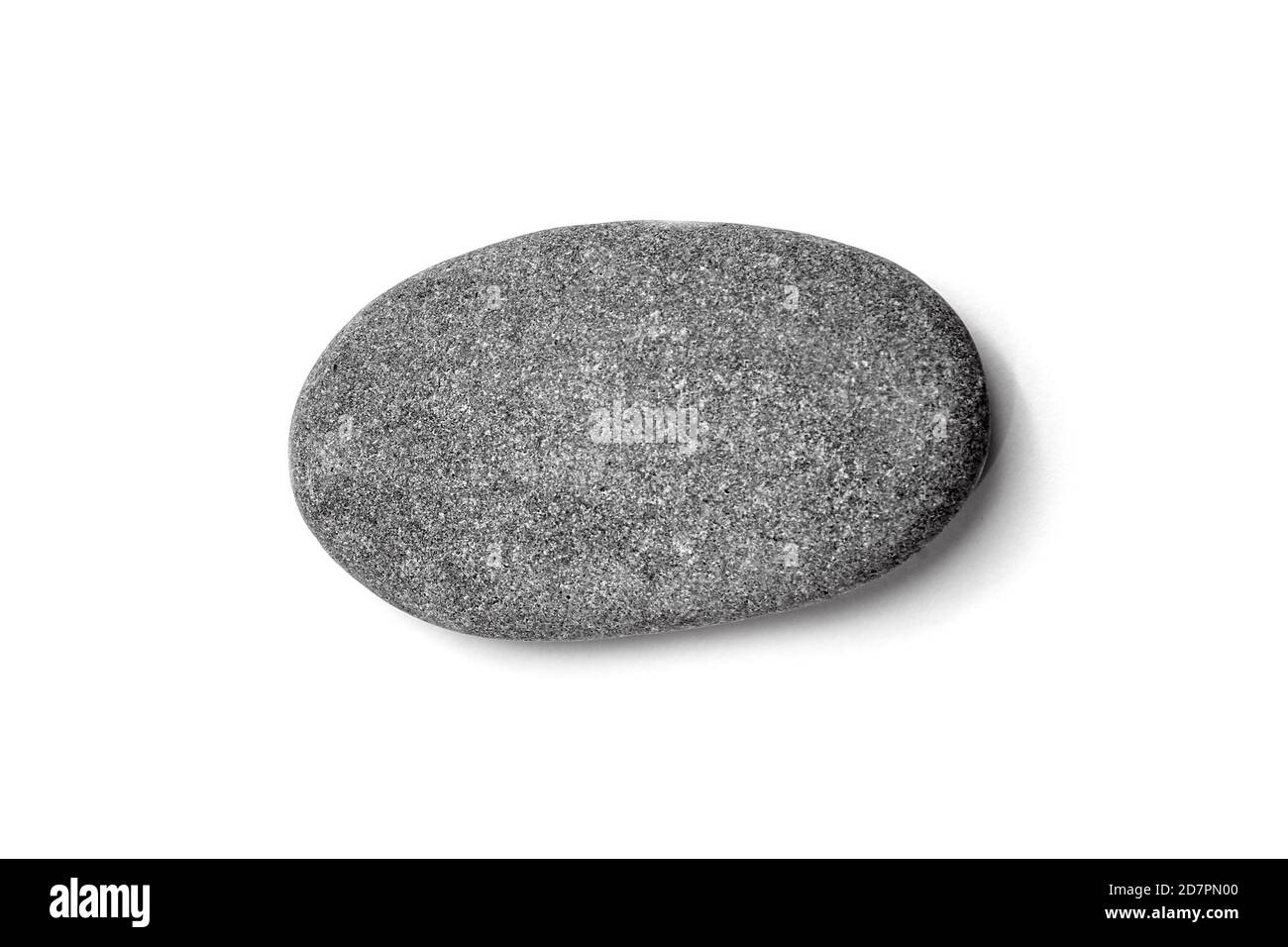 Pebble. Smooth dark gray sea stone isolated on white background Stock ...