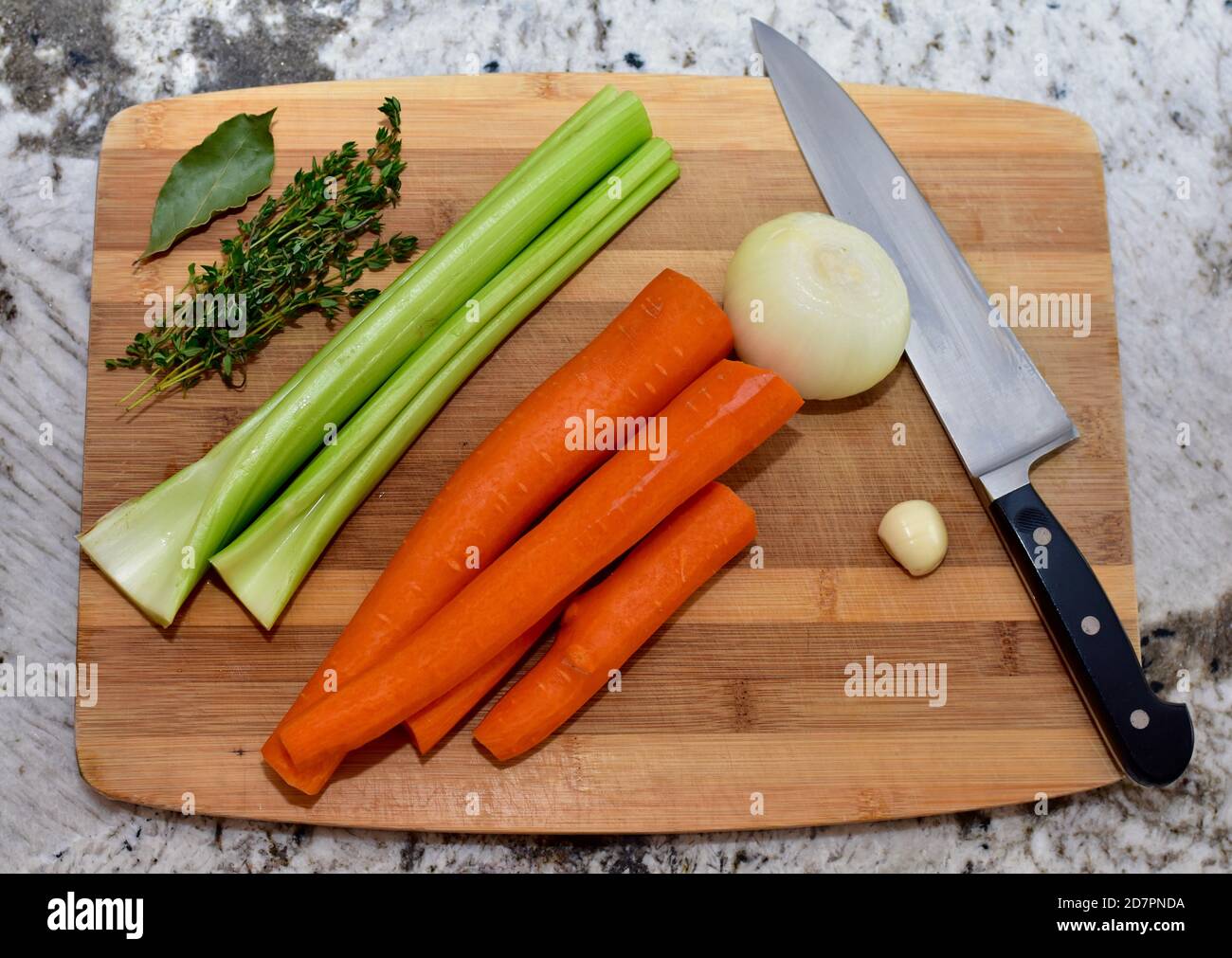 Fresh whole food ingredients ready for preparing braised simmering beef ...