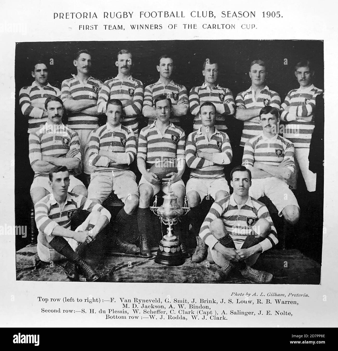 South Africa History: Pretoria RFC team. ca. 1905 Stock Photo - Alamy