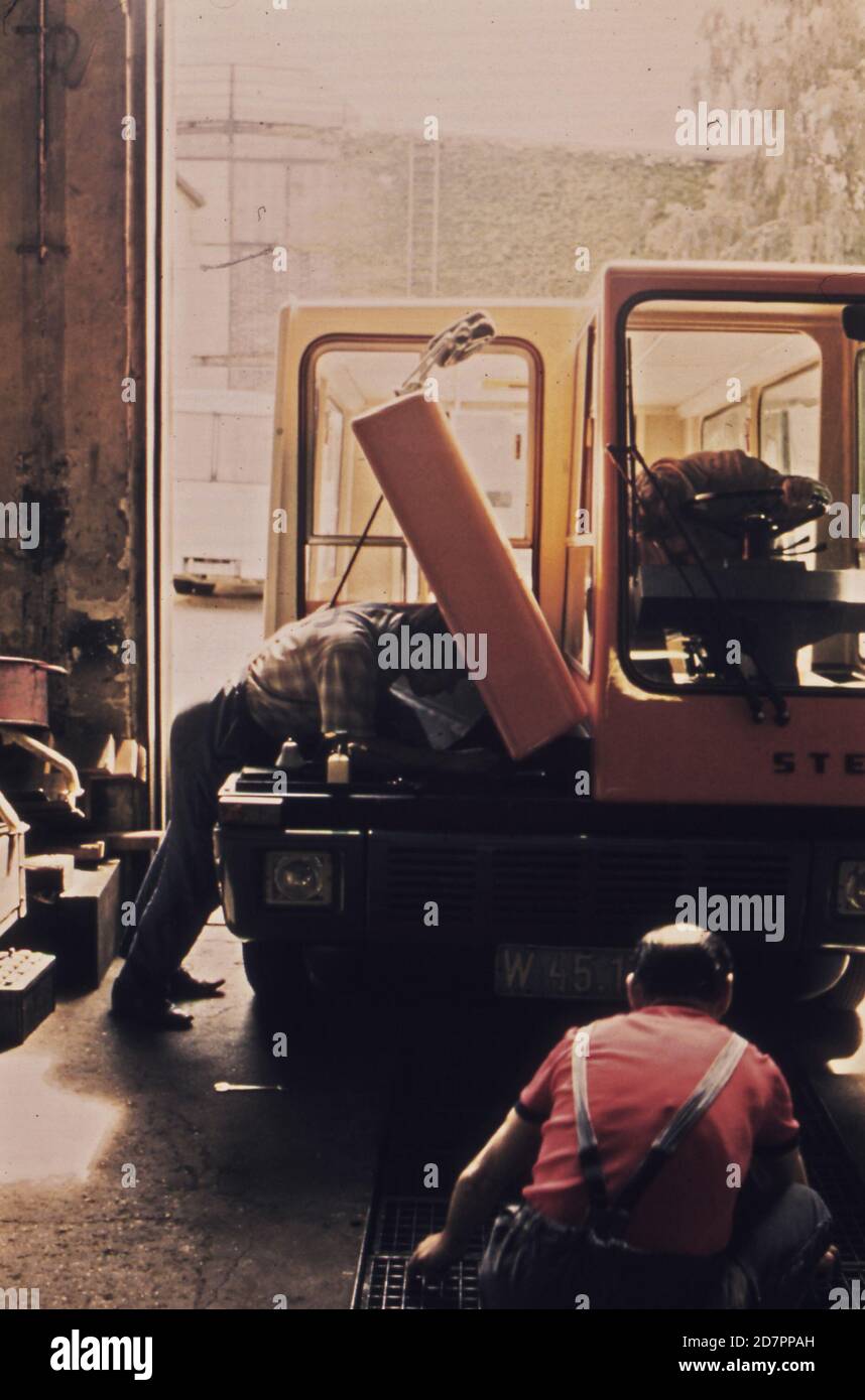 Prototype of a mini-bus which will have a maximum speed of seven mph ...