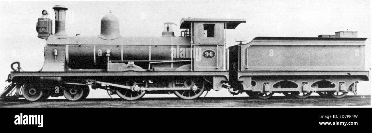 Cape Government Railways 3rd Class 4-4-0 of 1889 no. 96 ca. 1890 Stock ...