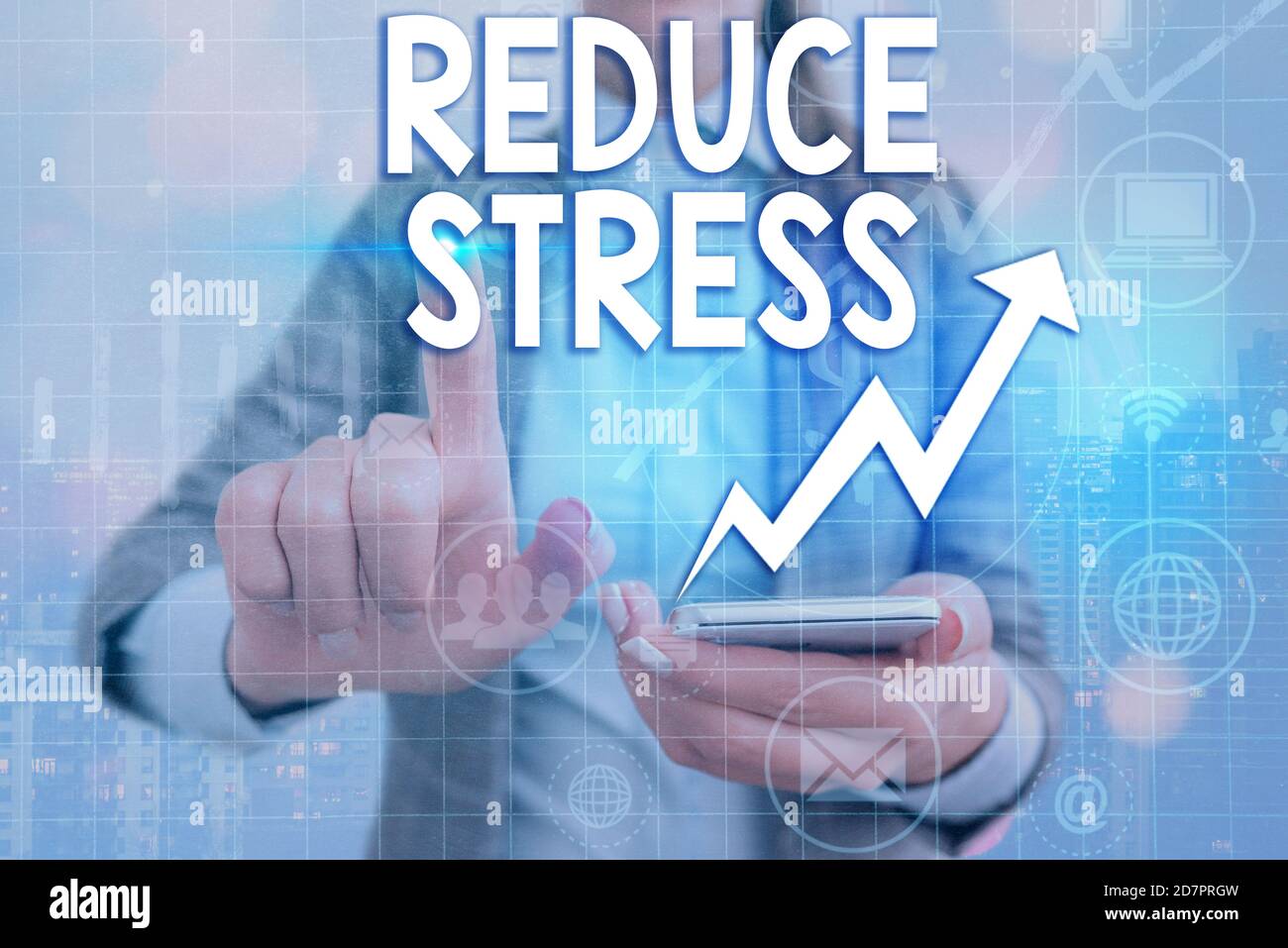 Writing note showing Reduce Stress. Business concept for to lessen the ...