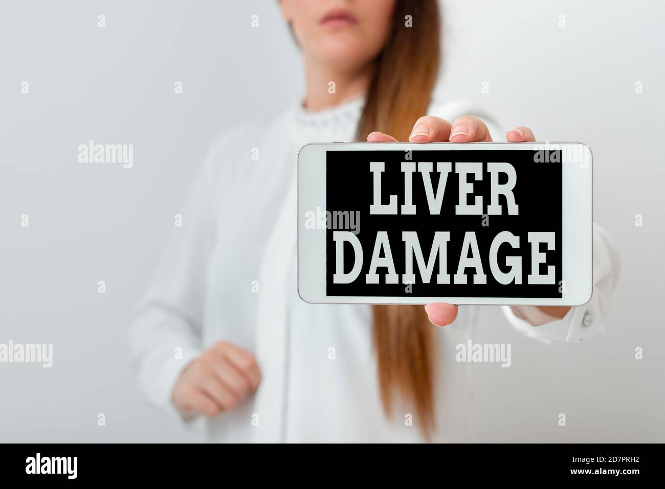 Conceptual hand writing showing Liver Damage. Concept meaning any ...