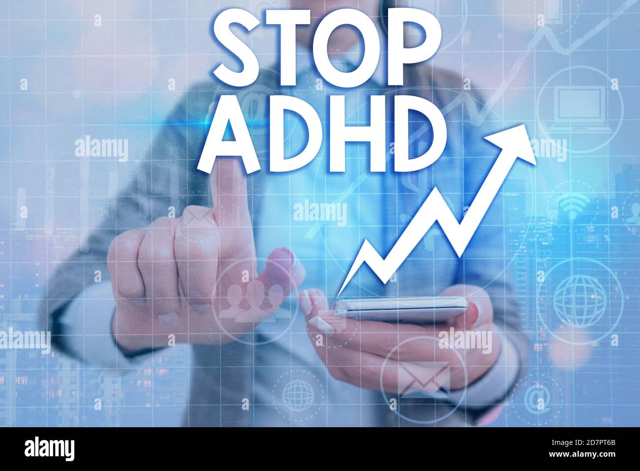 Writing note showing Stop Adhd. Business concept for treat a disorder ...