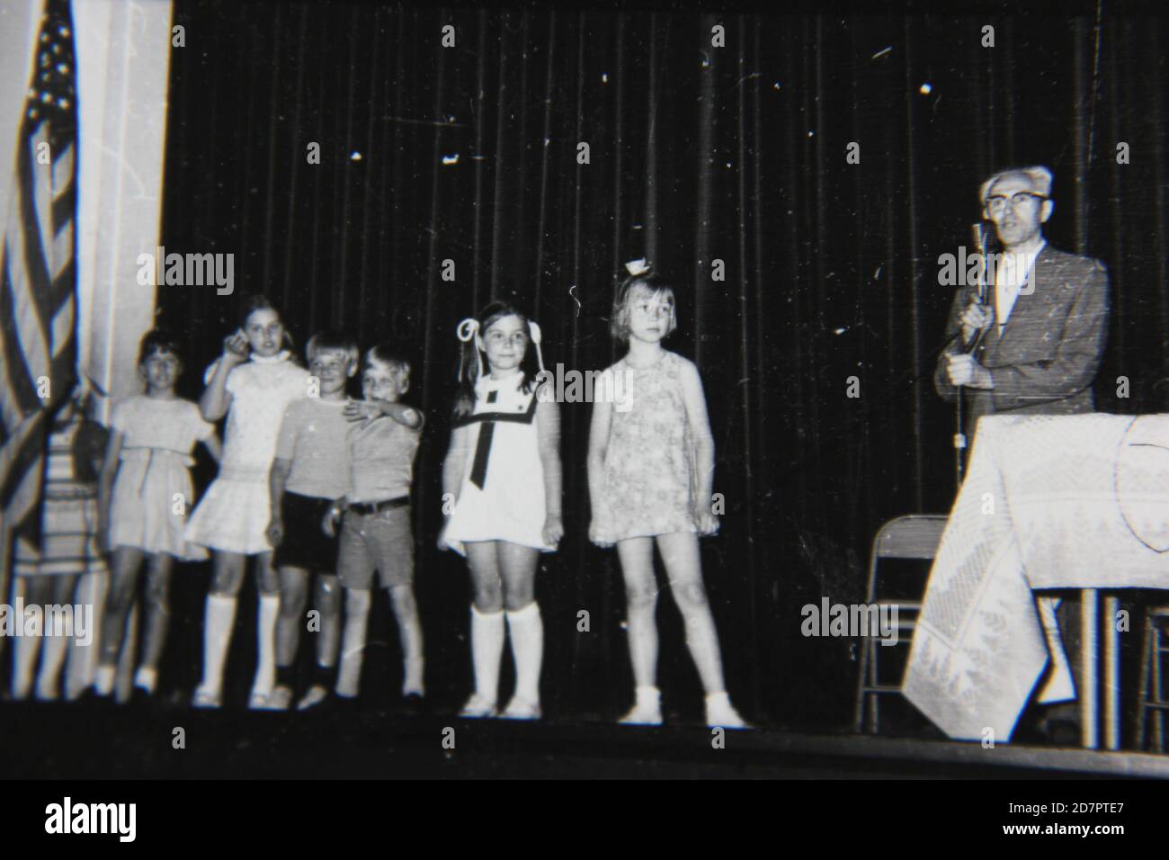Fine 1970s black and white photography of young kids performing in a ...