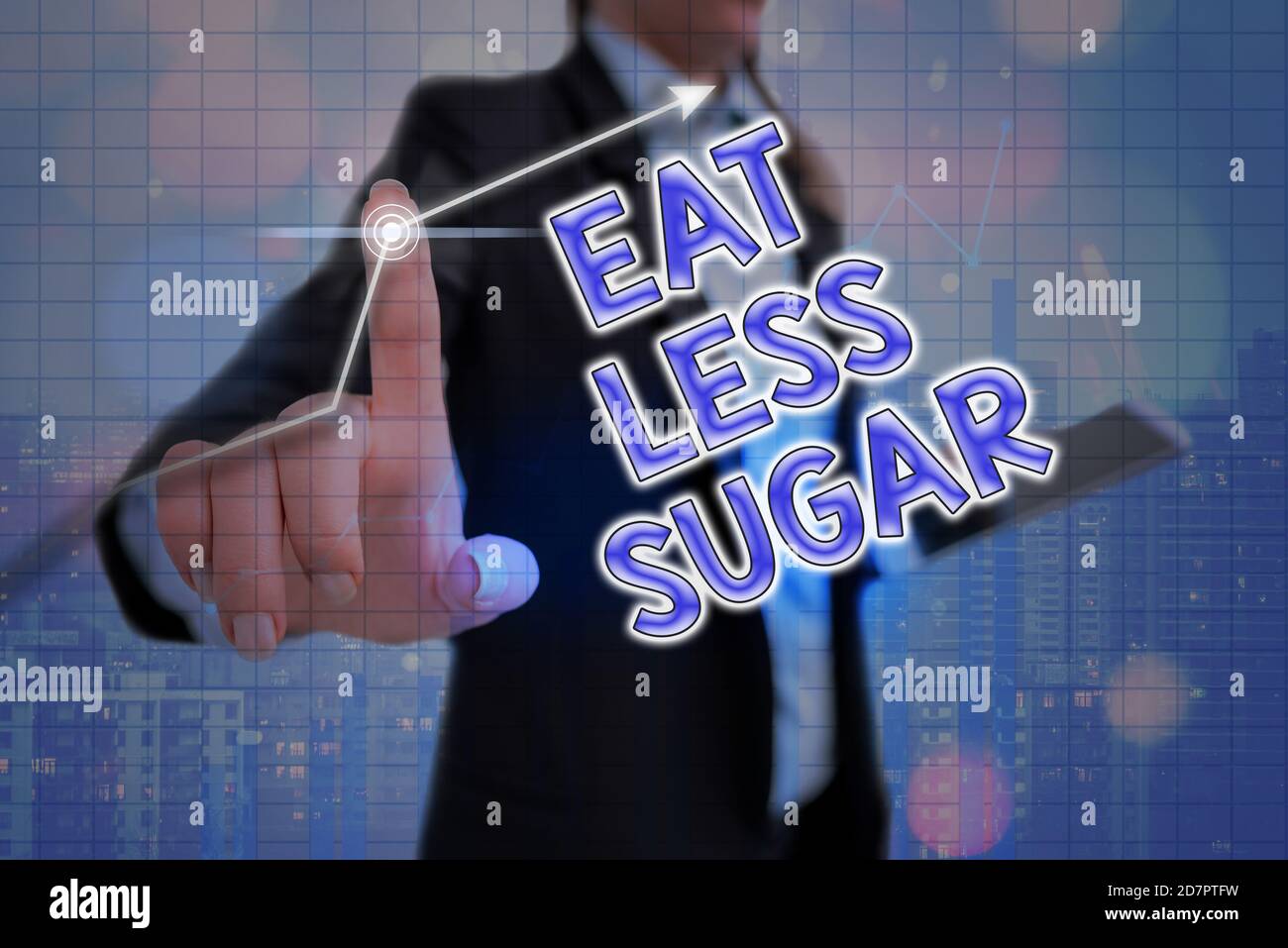 Handwriting text Eat Less Sugar. Conceptual photo reducing sugar intake ...