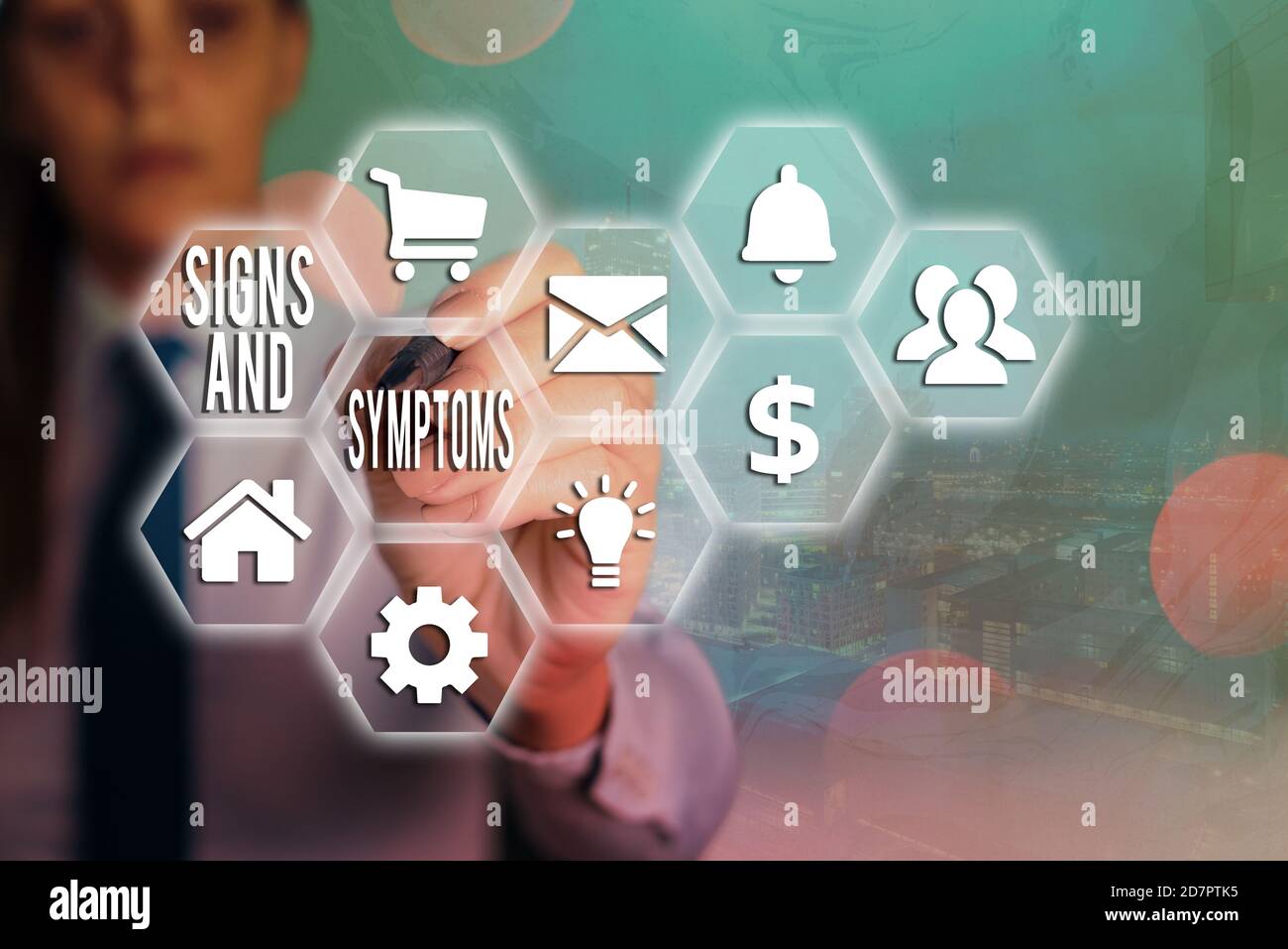 Conceptual hand writing showing Signs And Symptoms. Concept meaning ...