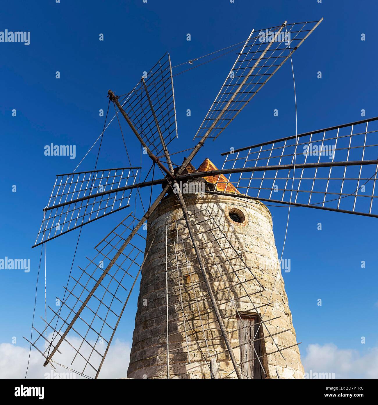 Traditional windmill for salt production, Mulino Maria Stella, Trapani ...