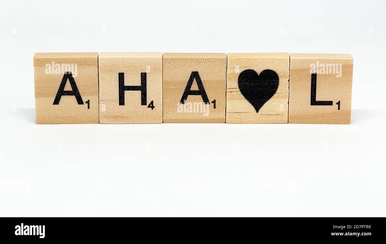 Letter stones in a row, symbol image for extended AHA rules in the ...