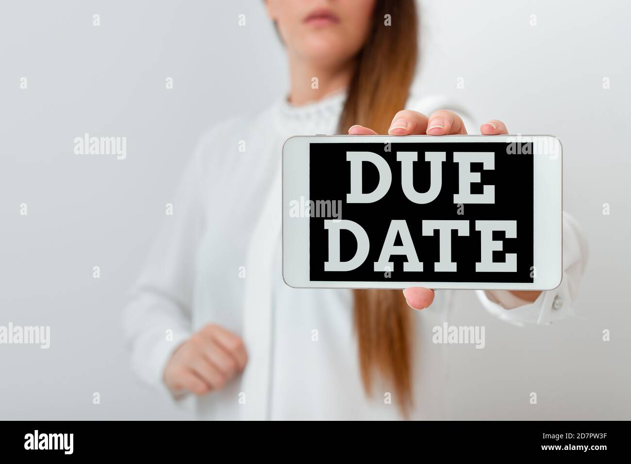 Conceptual hand writing showing Due Date. Concept meaning the day or ...