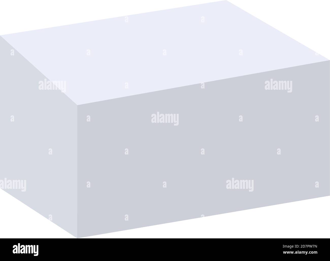 rectangular white box or stand icon over white background, flat style ...