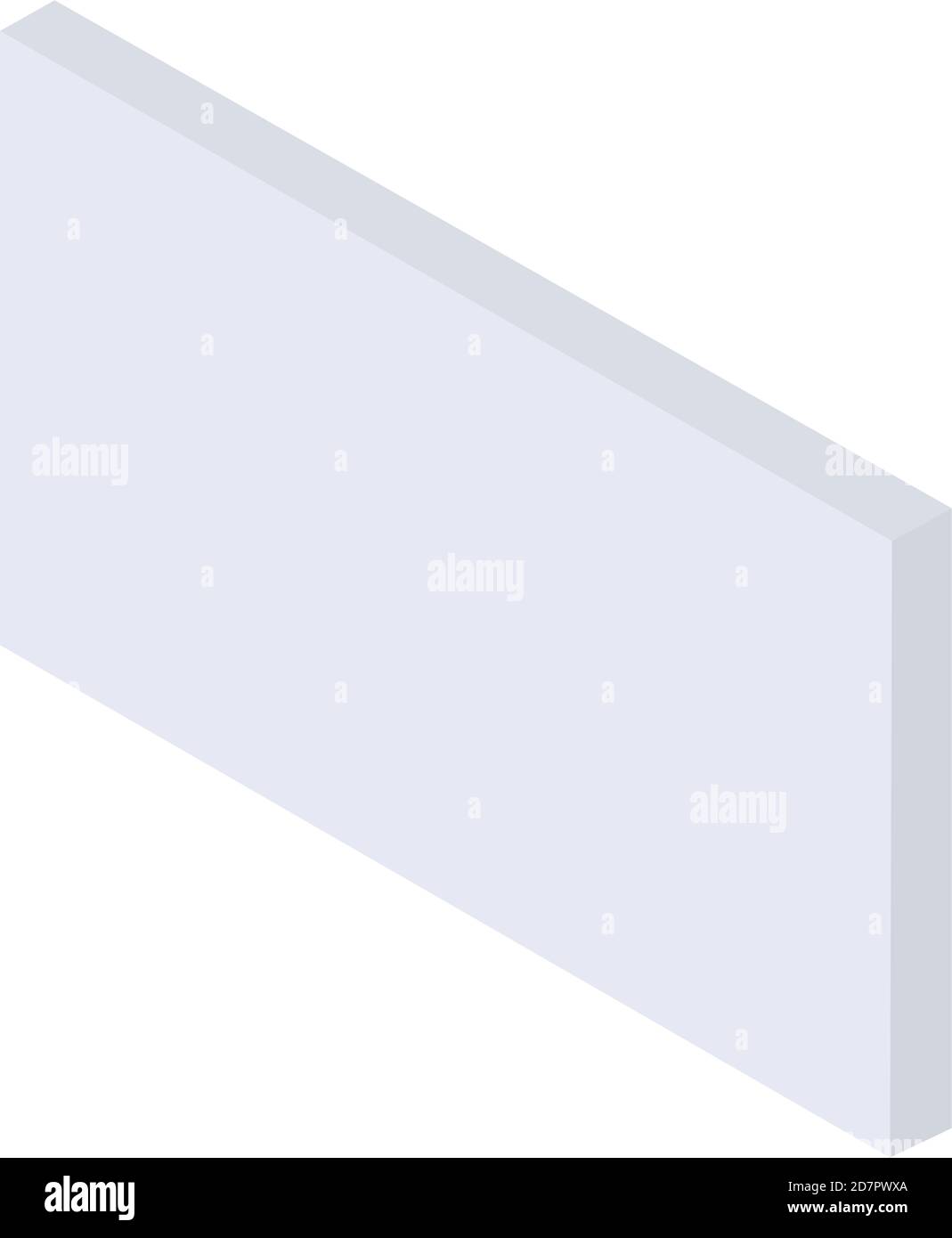 White tall rectangle blank box over white background, flat style ...