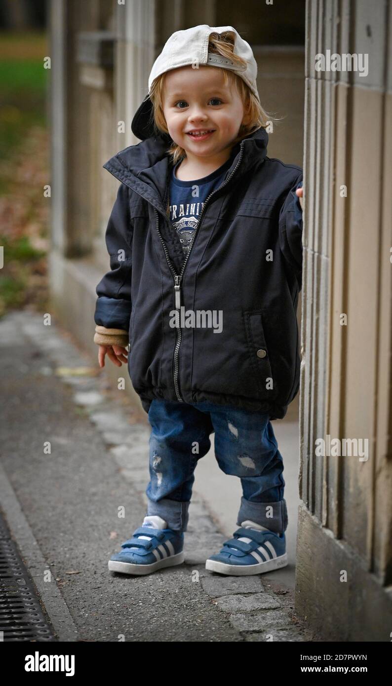 Toddler, Boy, 2 years, Stuttgart, Baden-Wuerttemberg, Germany Stock ...