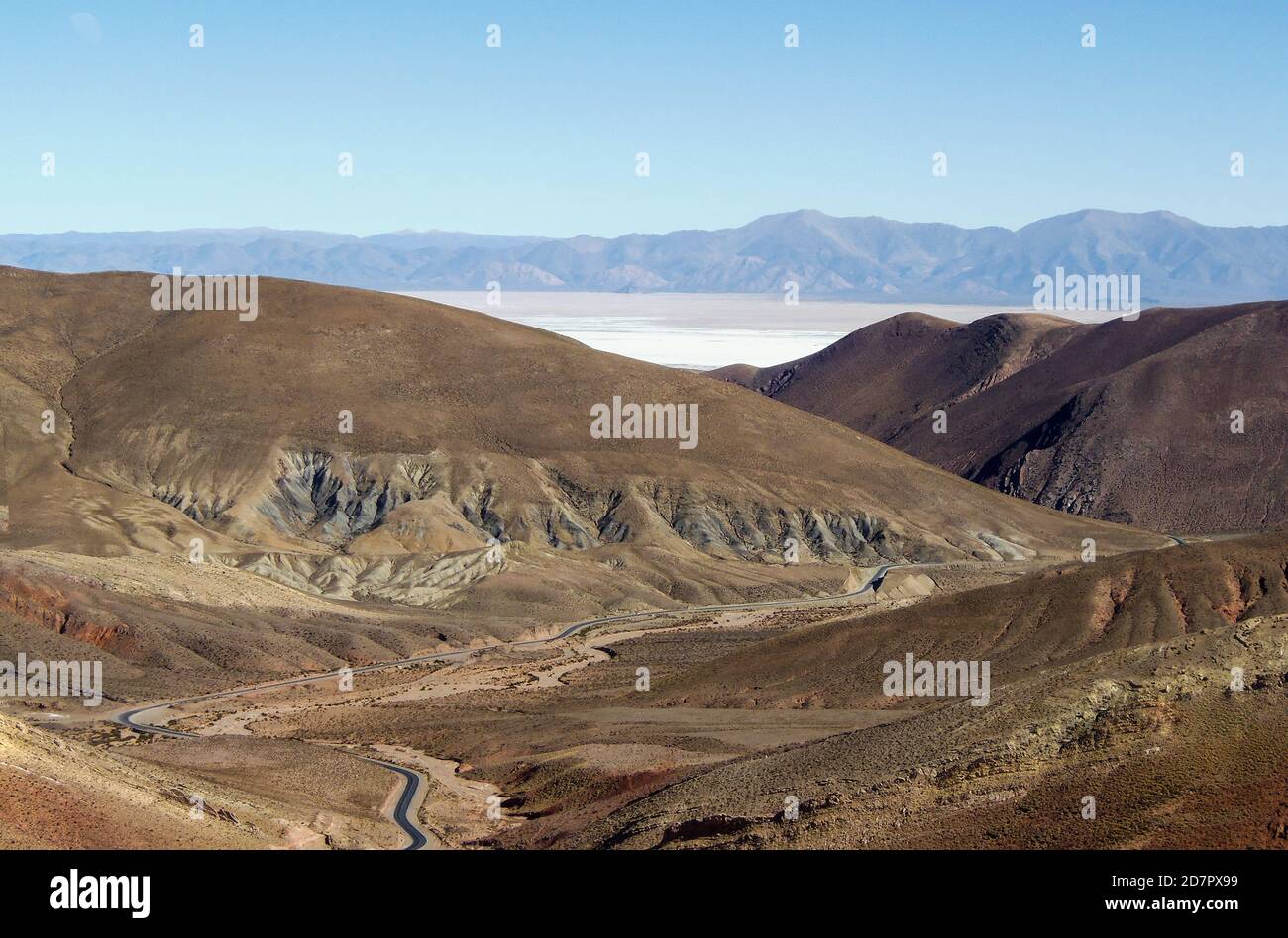 Landscape of northern Argentina, Jujuy Province, Humahuaca. Salinas ...