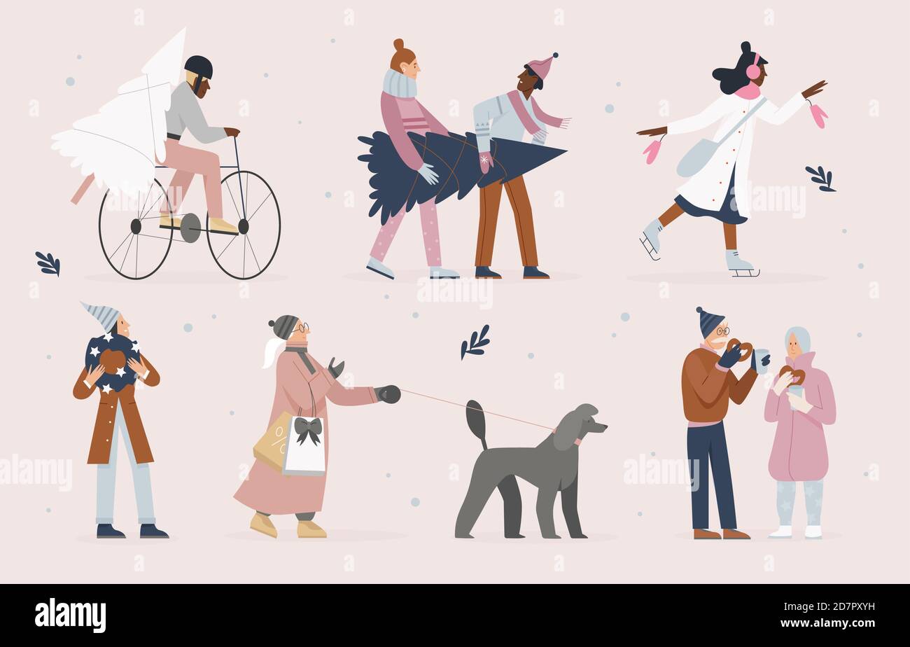 Shopping street fair in Stock Vector Images - Alamy