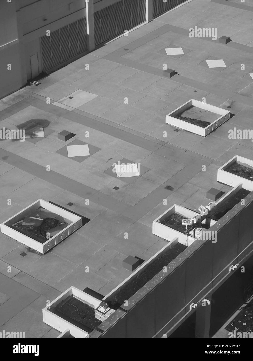 Squares on a roof in blacka nd white hi-res stock photography and ...